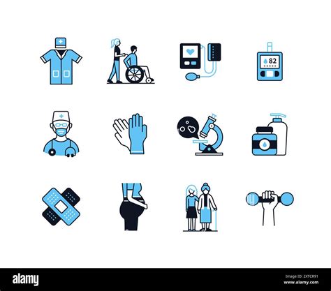 Medical Equipment Line Design Style Icons Set Stock Vector Image And Art Alamy