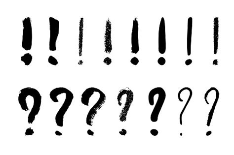 手描きのインクの質問と感嘆符のイラストをスケッチスタイルでデザインの要素 いたずら書きのベクターアート素材や画像を多数ご用意