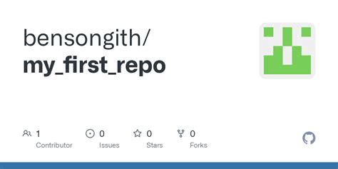 Github Bensongith My First Repo