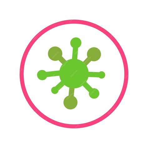 Un Cercle Vert Avec Un Cercle Rouge Vecteur Premium