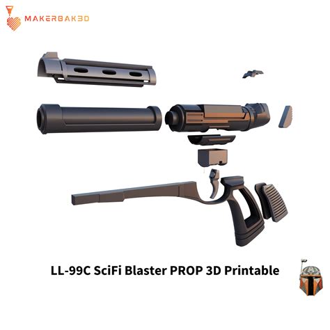 3D file LL-99C Blaster Prop ⭐ ・3D print design to download・Cults