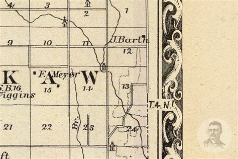 Vintage Bond County IL Map Old Illinois Map Historical Etsy