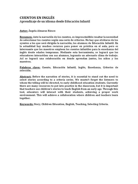 Cuentos En InglÉs Completo Pdf
