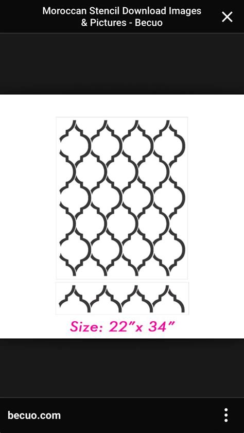 Wall Stencil Idea For My Room Moroccan Stencil Stencils Wall