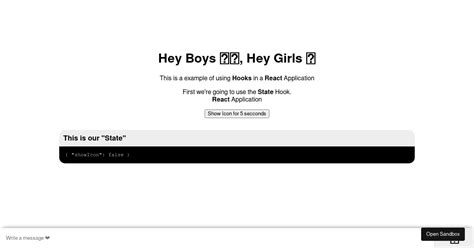 React Hooks Codesandbox