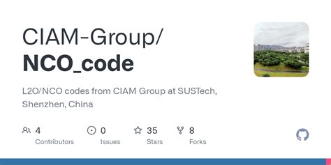 GitHub CIAM Group NCO Code L2O NCO Codes From CIAM Group At SUSTech