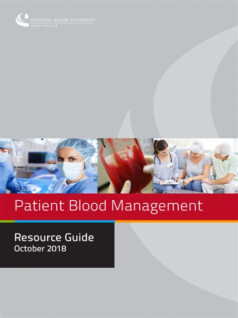 Nba Patient Blood Management Resource Guide Oct 2018 V6 Pdf Anemia