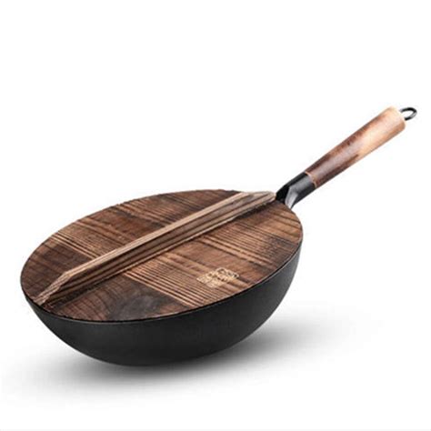 Buy DIAOD Traditional Iron Wok Handmade Large Carbon Steel Wok Non Stick Wok Cooker Pan Kitchen