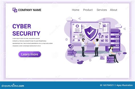 Modern Flat Design Concept Of Cyber Security With Characters Check Access Protecting Data And