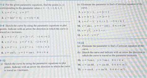 Solved For The Given Parametric Equations Find The Chegg