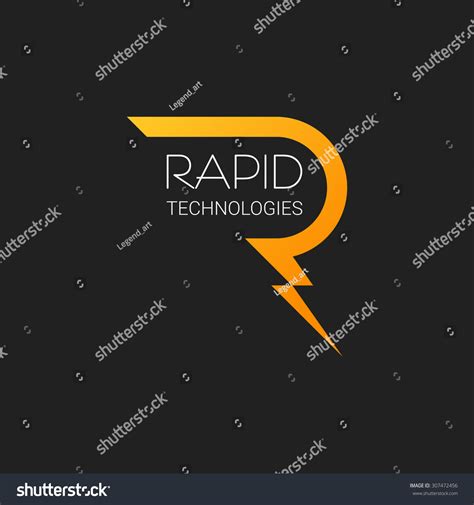 Letter R Logo Vector Lightning Design Stock Vector Royalty Free Shutterstock