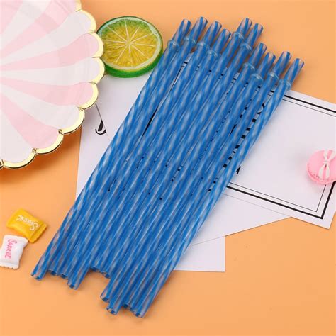 Colorful Reusable Hard Plastic Stripe Drinking Straws Best Reusable