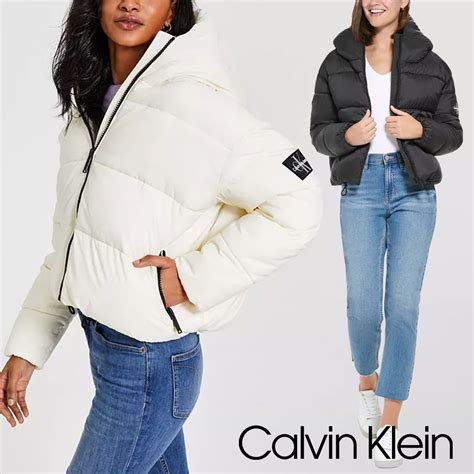 깜짝 12 쿠폰 캘빈클라인 패딩 크롭 후드 푸퍼 자켓 블랙 마스카포네 여성 풀집업 숏패딩 에이블리