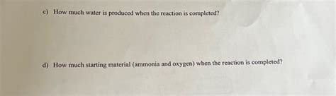 12 Ammonia Reacts With Oxygen To Form Nitric Oxide