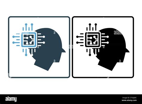 Artificial Intelligence Icon Head And Cpu Icon Related To Device