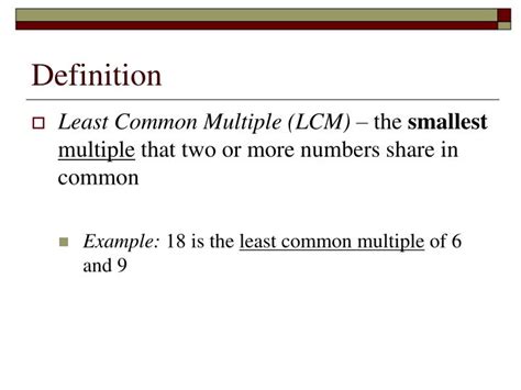 PPT Least Common Multiples PowerPoint Presentation ID