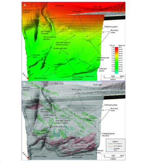 A Depth Colored Map View Of Seafloor Bathymetry Computed From 3d