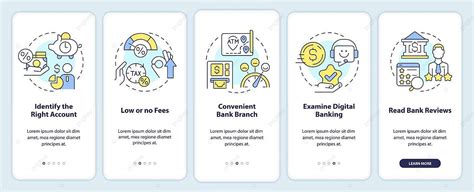 Choose Bank Onboarding Mobile App Screen Screen Design Vector Vector Screen Design Vector Png