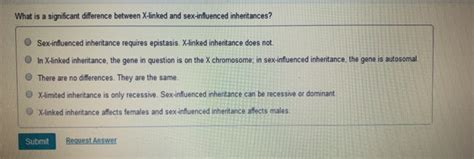 Solved What Is A Significant Difference Between X Linked And Chegg Com
