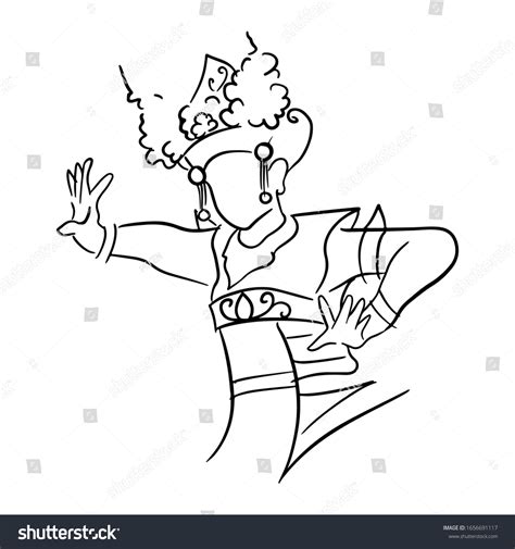 Vector Stock Legong Dance Balinese Traditional Stock Vector Royalty