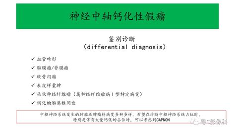PPT神经中轴钙化性假瘤 CAPNON 的影像诊断及鉴别诊断 影像PPT