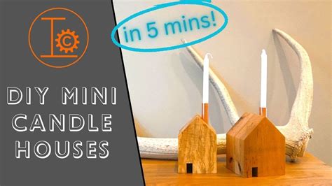 Diy How To Make A Rustic House Candle Holder Youtube