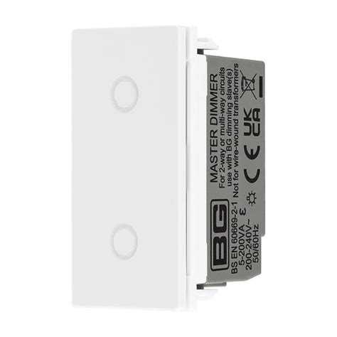 Bg Electrical Emtdmw Master Touch Led Dimmer Euro Module In