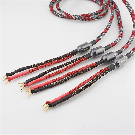 One Pair Oxygen Free Copperofcaudio Hifi Speaker Cable Hi Fi High End Amplifier Speaker Cable