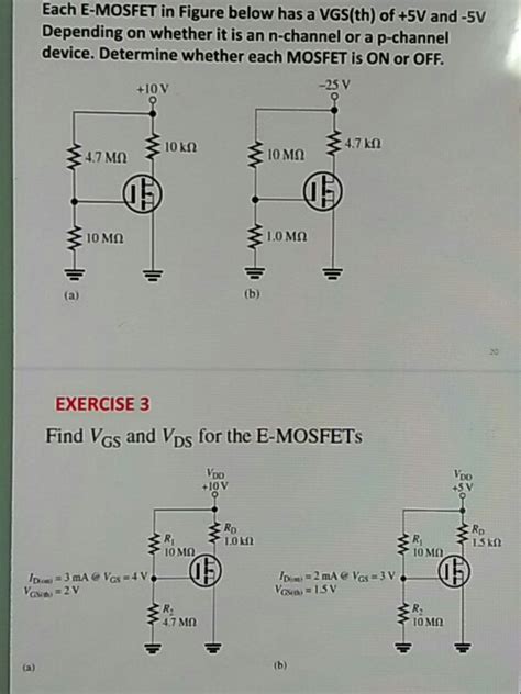 Solved Example 3 Determine The Drain To Source Voltage In