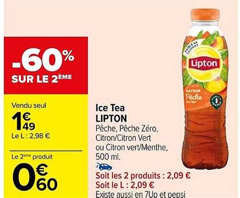 Promo Ice Tea Lipton Chez Carrefour ICatalogue Fr