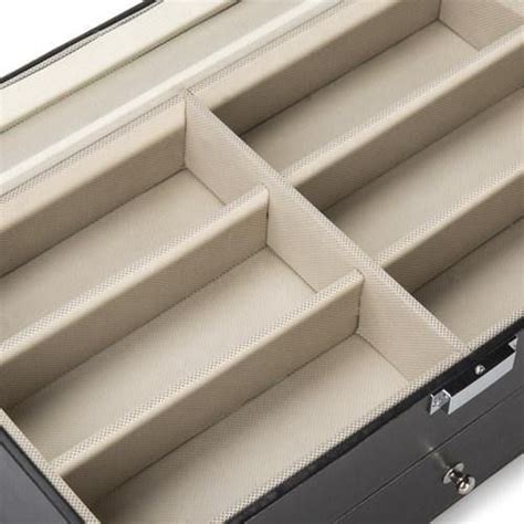 Deluxe Black Leatherette Eyewear Sunglasses Display Case W Glass Lid