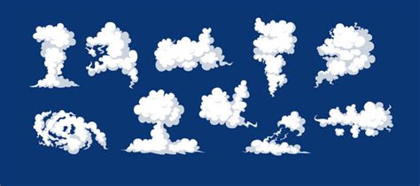 Animated smoke explosion cloud game sprite Vector Image