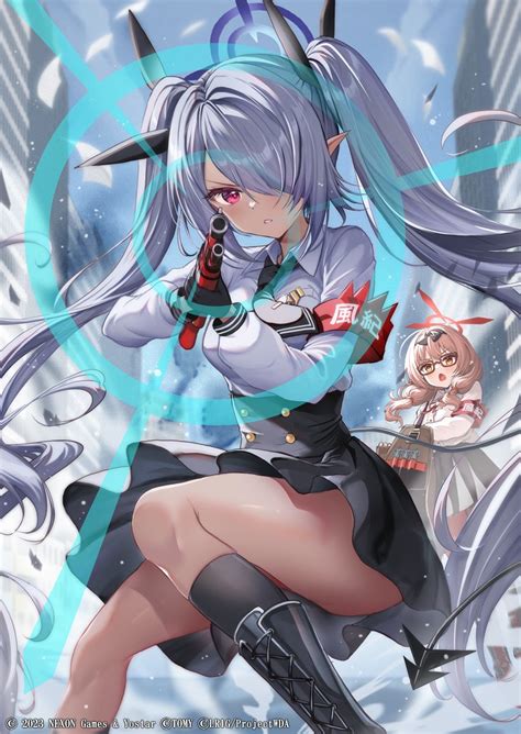 Safebooru 2girls Aiming Aiming At Viewer Akabane Zebrasmise Armband
