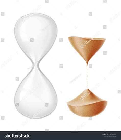 Realistic Hourglass Closeup Vector Sandglass On Stock Vector Royalty