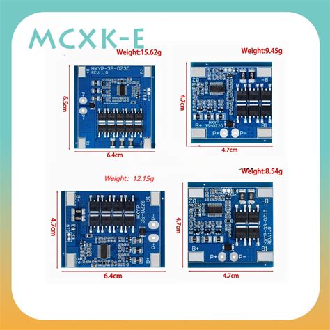 Mcxk E 3s 12v 15a 20a 25a Bms 18650 Lithium Battery Protection Board 111v 126v Anti