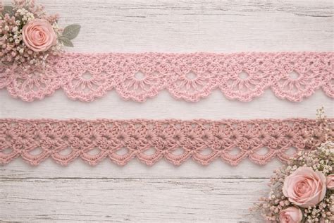 2 Crochet Lace Border Patterns Pdf Vintage Trim Edging Easy