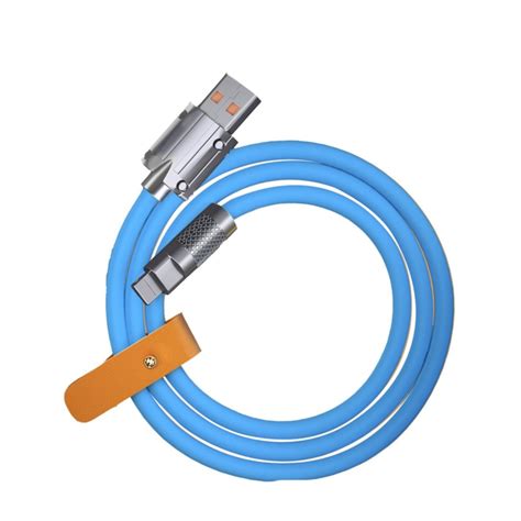 1m USB C Auf Lightning Silikon Ladekabel Blau