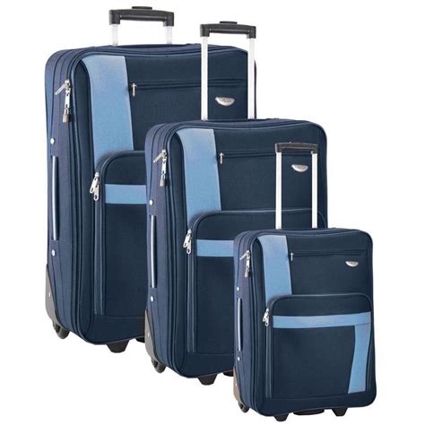Nowi Trolleyset Reisegepäck 2 Rollen 3 Teilig 3 Tlg Polyester