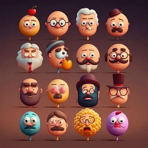 Colorful Emojis Icons Midjourney Prompt Promptbase