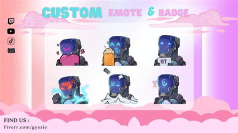 Create Custom Cute Chibi Twitch Emotes And Sub Badges For Your Stream