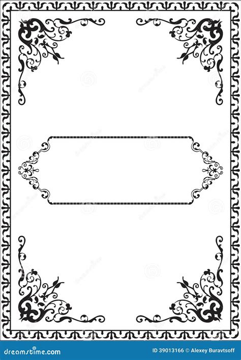 Classical Frame Stock Vector Illustration Of Decoration 39013166