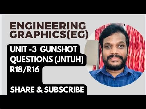 ENGINEERING GRAPHICS EG UNIT 3 GUNSHOT AND IMPORTANT QUESTIONS JNTUH