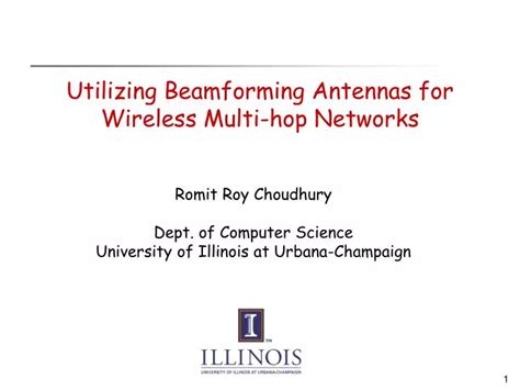 Ppt Utilizing Beamforming Antennas For Wireless Multi Hop Networks Powerpoint Presentation