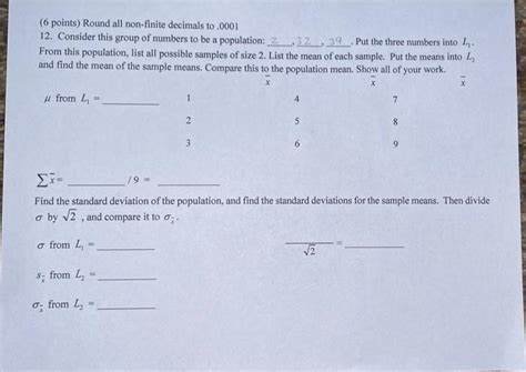 Solved 6 Points Round All Non Finite Decimals To 0001 12