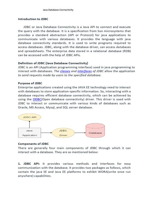 Unit Iii Jdbc Connectivity Pdf Databases Java Programming Language