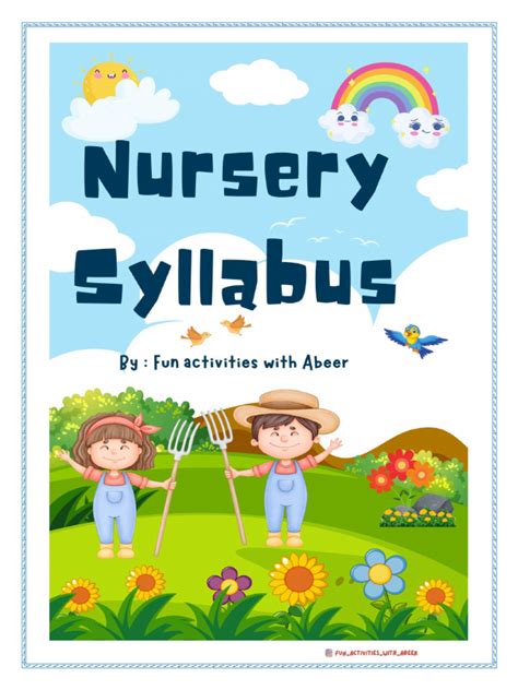 Nursery Syllabus Part 1 Pdf