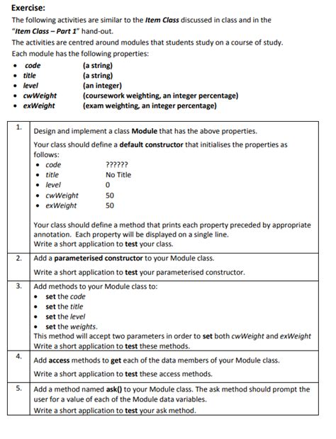 Solved Exercise The Following Activities Are Similar To The Chegg