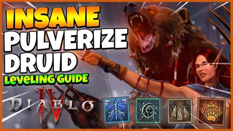 Diablo 4 INSANE PULVERIZE DRUID LEVELING BUILD GUIDE 1 50 YouTube