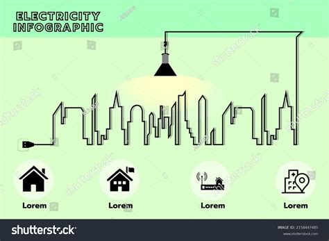 Electricity Infographic Design Illustration Stock Vector Royalty Free