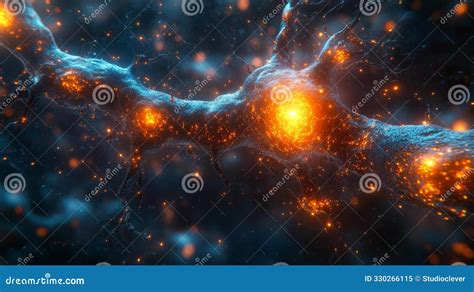 Neuron Connection In Brain Generative Ai Stock Illustration